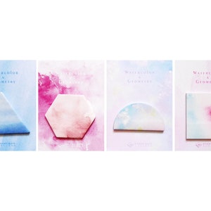 WATERCOLOR GEOMETRIC (triangle, Hexagon, Semicircle, Square) Shaped ...