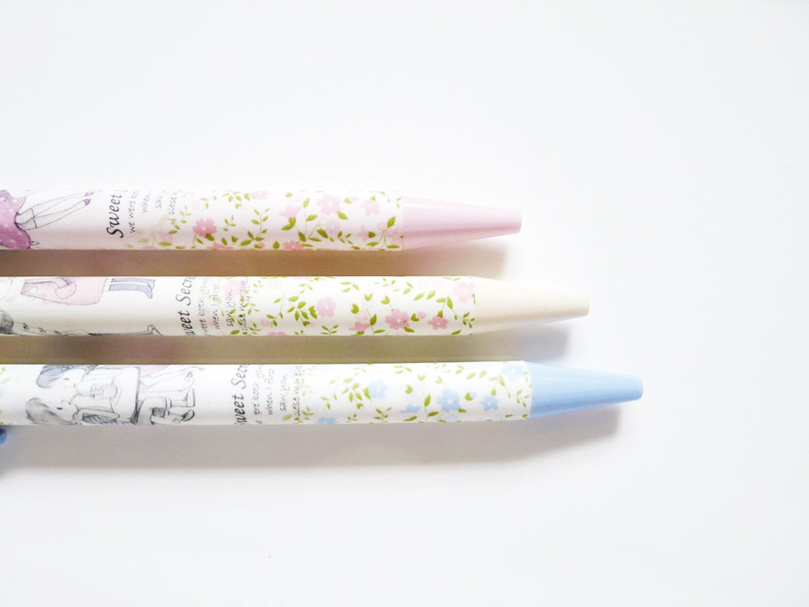 SWEET SECRET Eraser Top 0.5mm Retractable Tip Mechanical Lead Pencils 3 ...