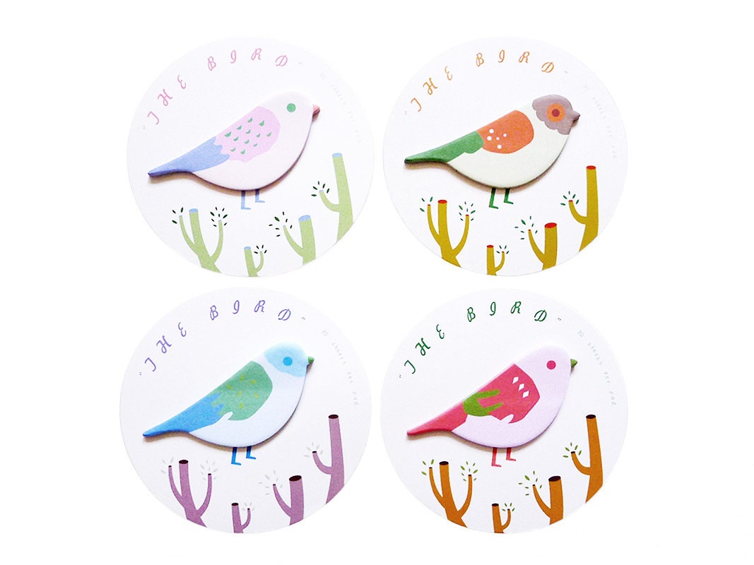 TWEET Birds Die Cut Paper Sticky Notes - Etsy