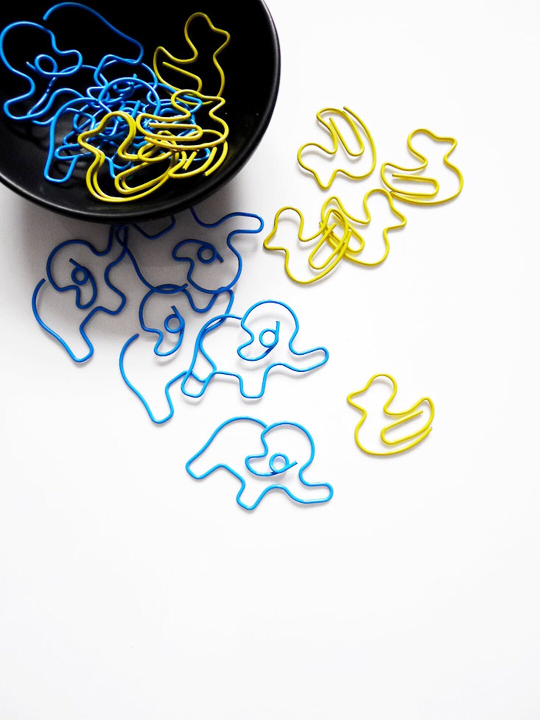 ANIMALS (elephant, Duckling) Shaped Wire Paper Clips - Etsy