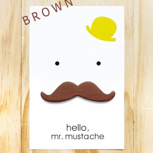 MR. MUSTACHE Shaped Sticky Notes/flags (black, Brown) - Etsy