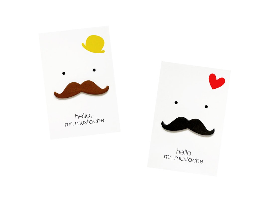 MR. MUSTACHE Shaped Sticky Notes/flags (black, Brown) - Etsy