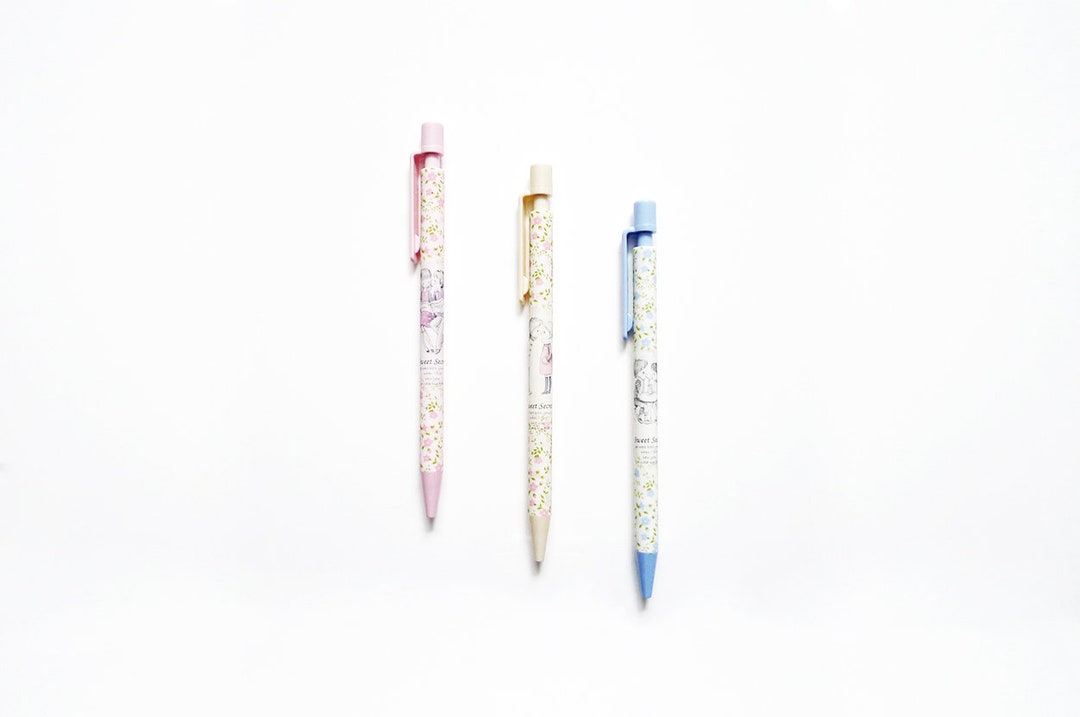 SWEET SECRET Eraser Top 0.5mm Retractable Tip Mechanical Lead Pencils 3 ...