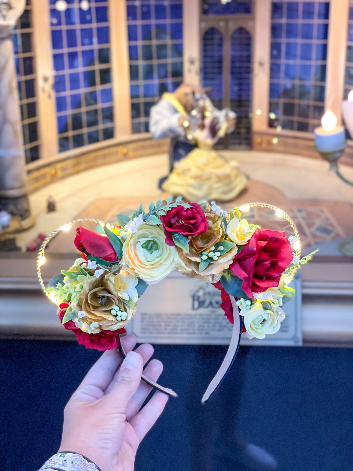 Belle Inspired Mickey Ears / Beauty and the Beast Disney Ears - Etsy
