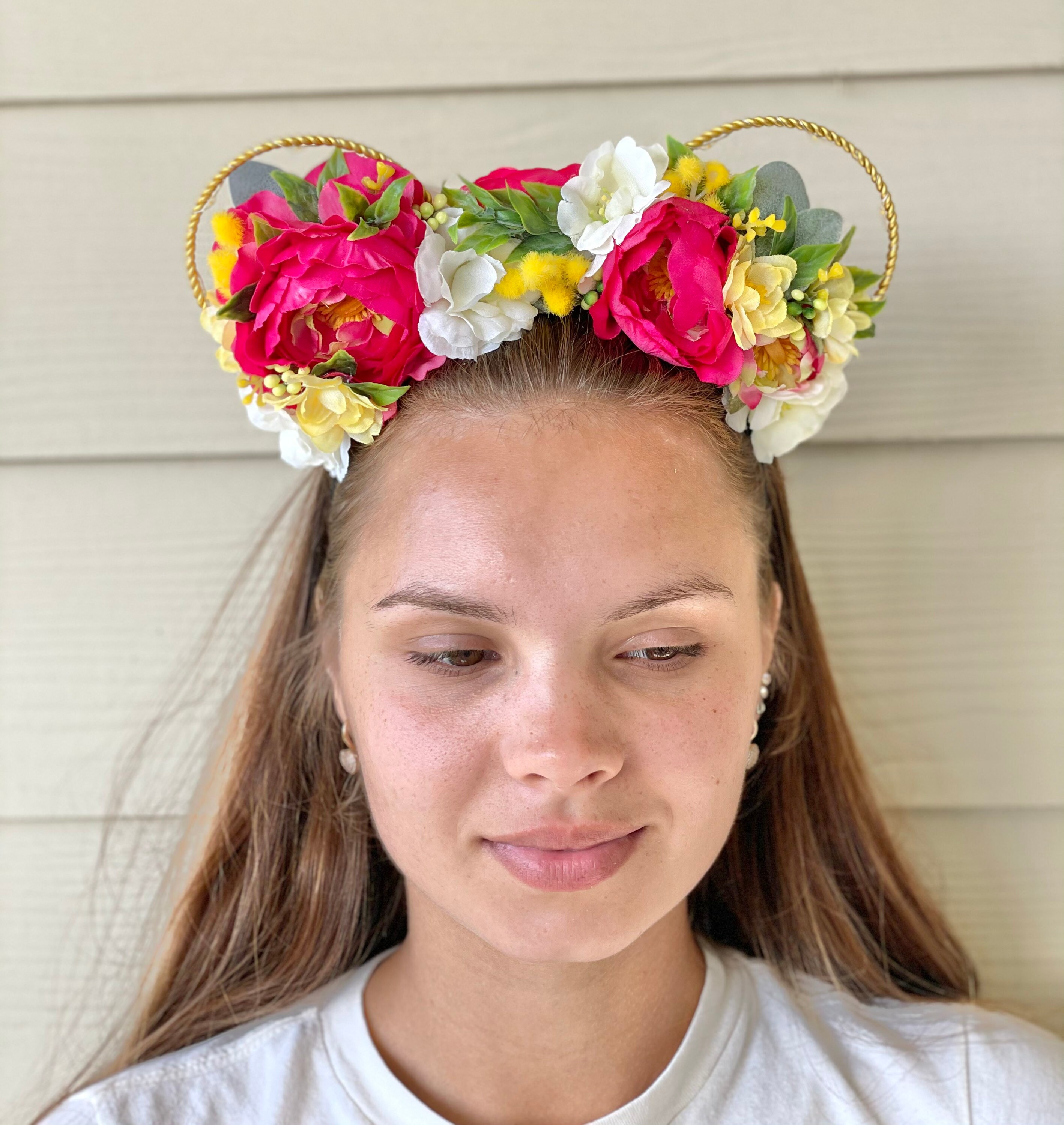 Fuchsia Fantasy Disney Ears / Lotso Floral Mickey Ears / - Etsy