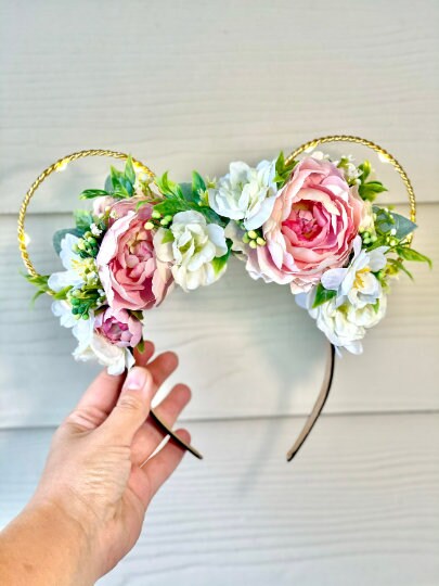 Pink Dream Mickey Ears / Princess Ears/ Minnie Ears / Floral - Etsy