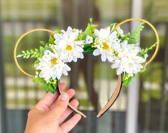 Daisy Flowers Minnie Mouse Ears, Disney Ears, Floral Ears, Flower ...