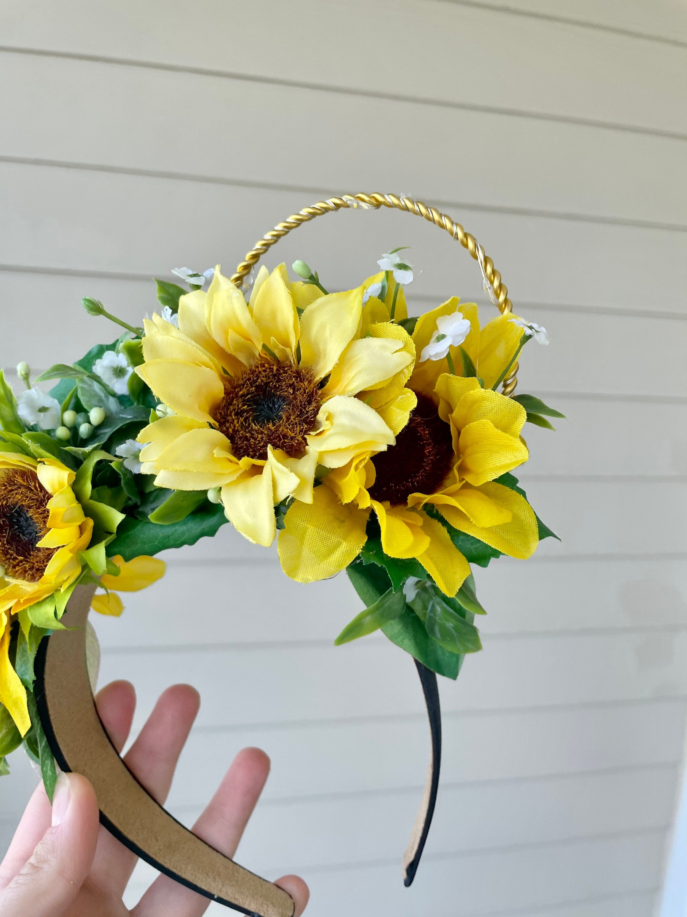 Sunflower Mickey Ears/ Floral Mickey Ears/ Baby Breath Minnie - Etsy