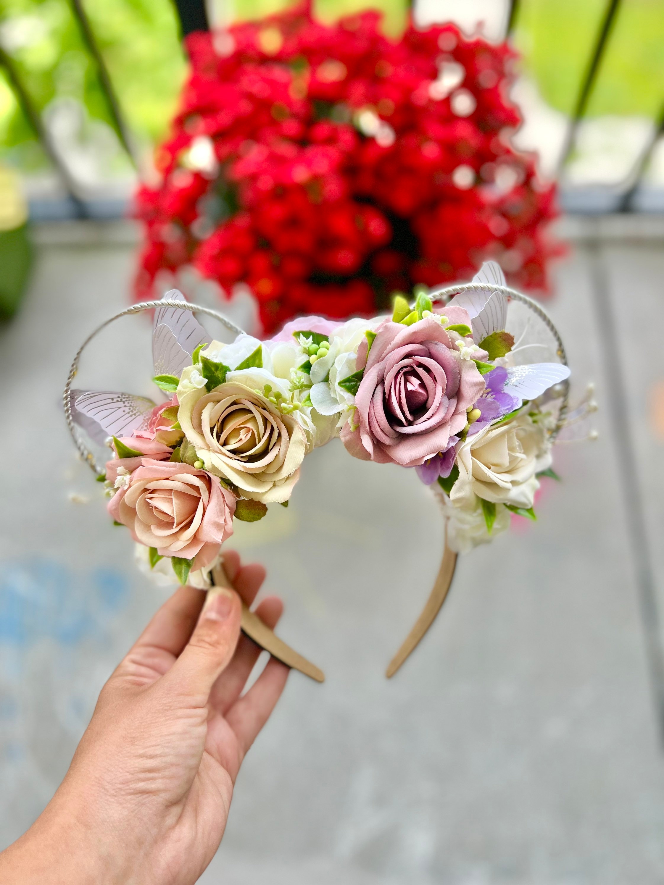 Butterfly Dream Disney Ears / Floral Mickey Ears / Flower - Etsy