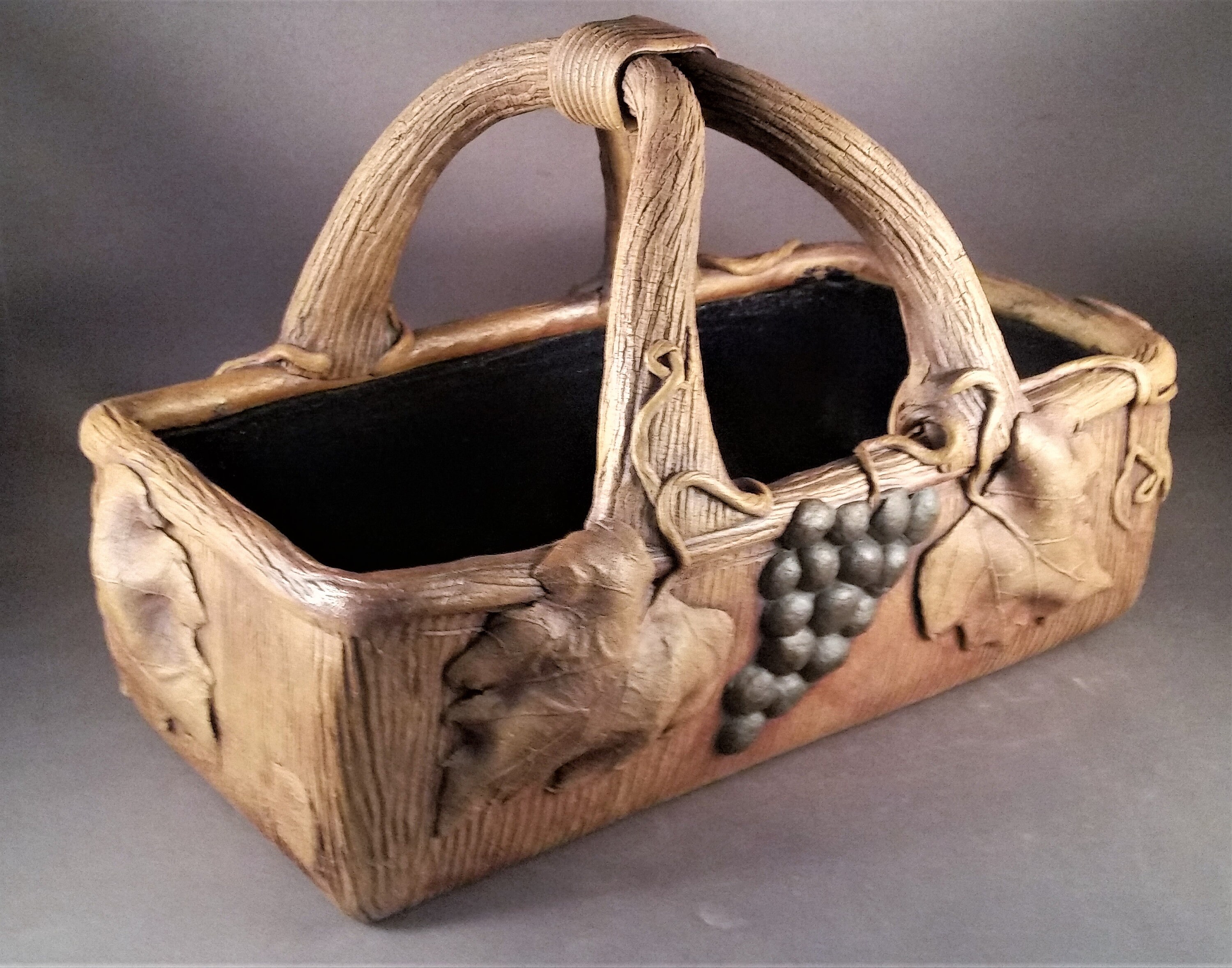 Handled Grape Vine Basket - Etsy