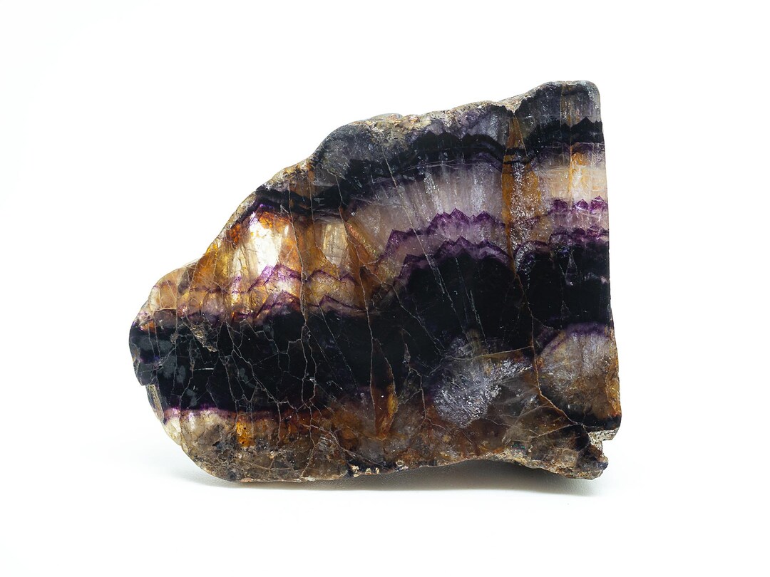 Banded Blue John From England - Polished One Side - Etsy