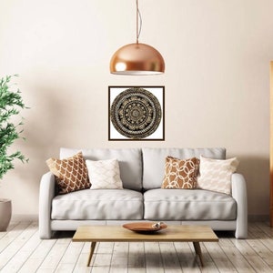 Earthy Original Mandala Art, Painted on 12 Inch Round Canvas Board - Etsy