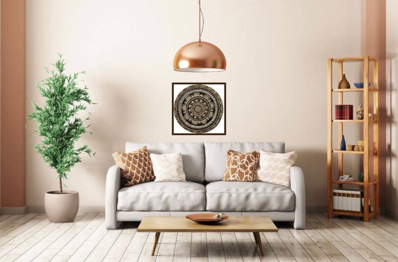 Earthy Original Mandala Art, Painted on 12 Inch Round Canvas Board - Etsy