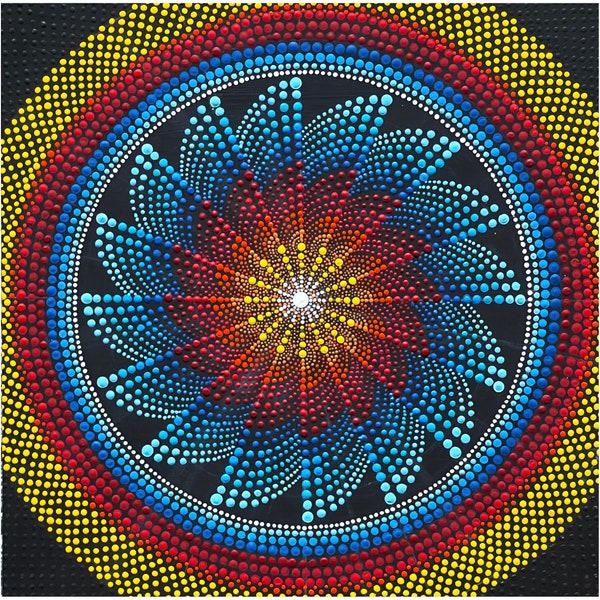 Original Mandala Art on Canvas - Etsy