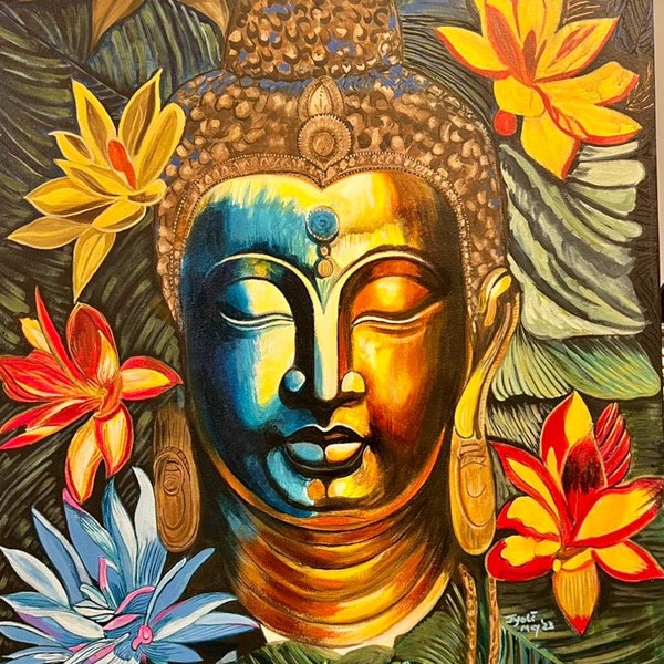 Original Mandala Art on Canvas - Etsy