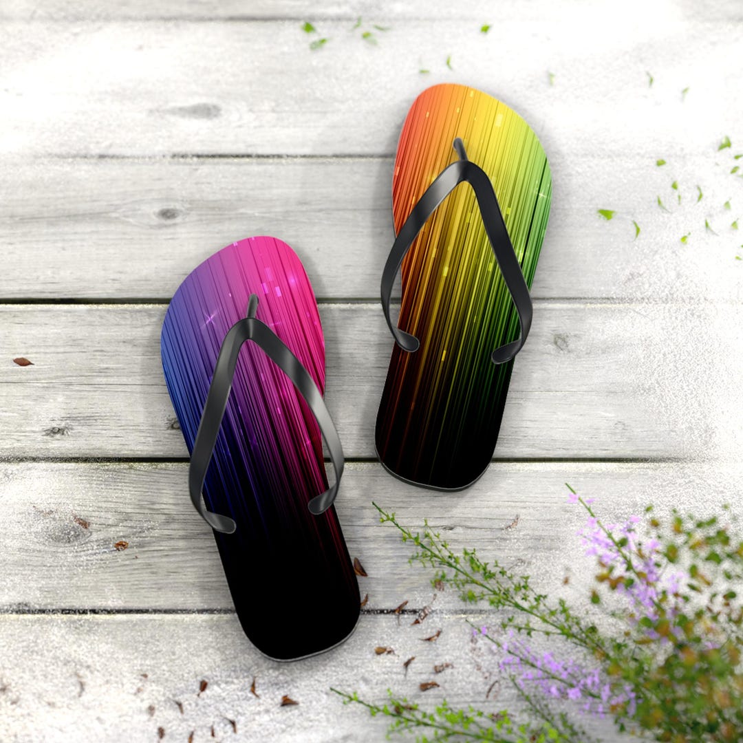 Colorful Flip Flops, Beach Sandals, Summer Footwear, Bright Slip-ons ...