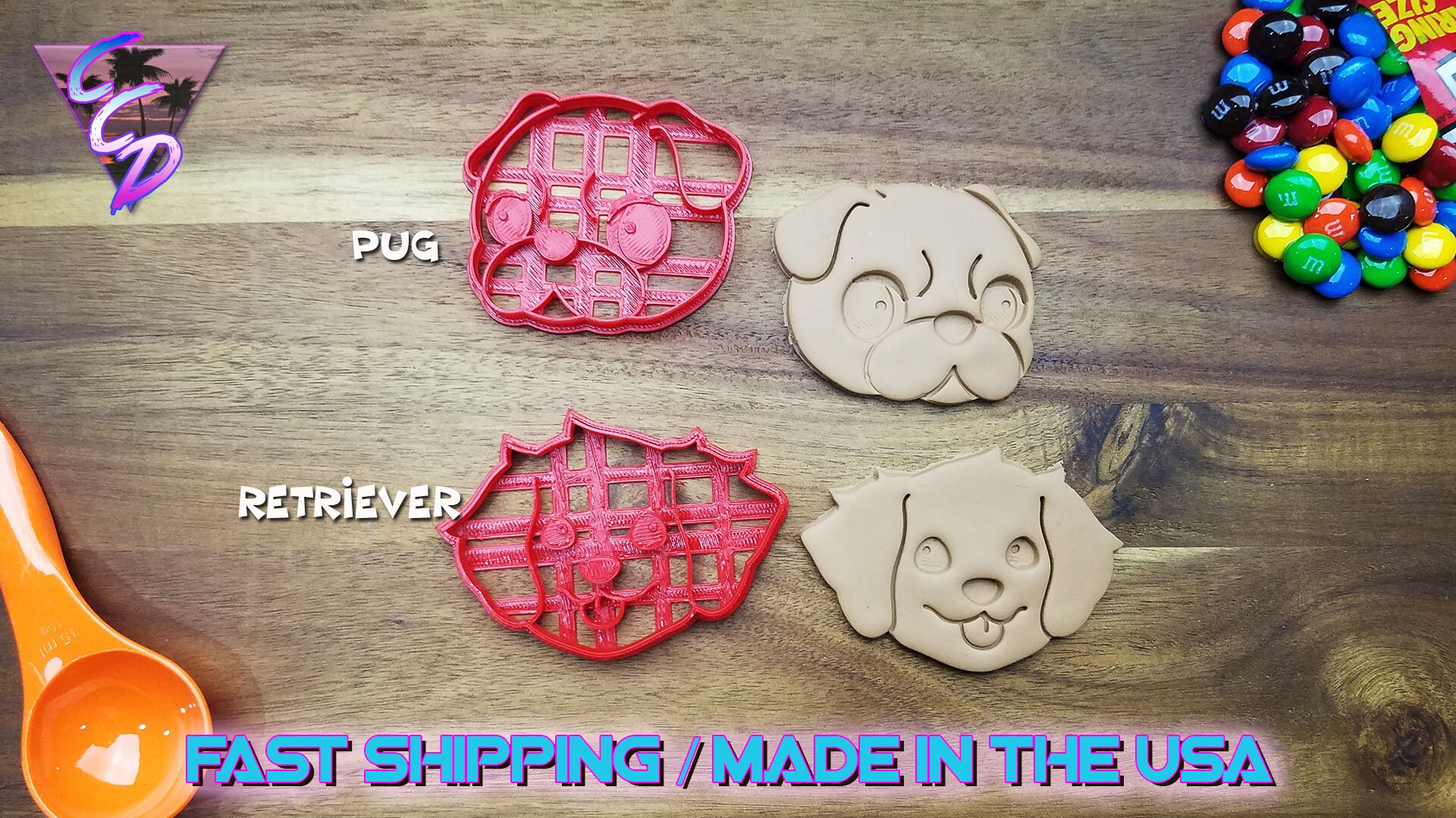 Dog Cookie Cutters Cupcake Topper and Fondant Cutters. Cute - Etsy