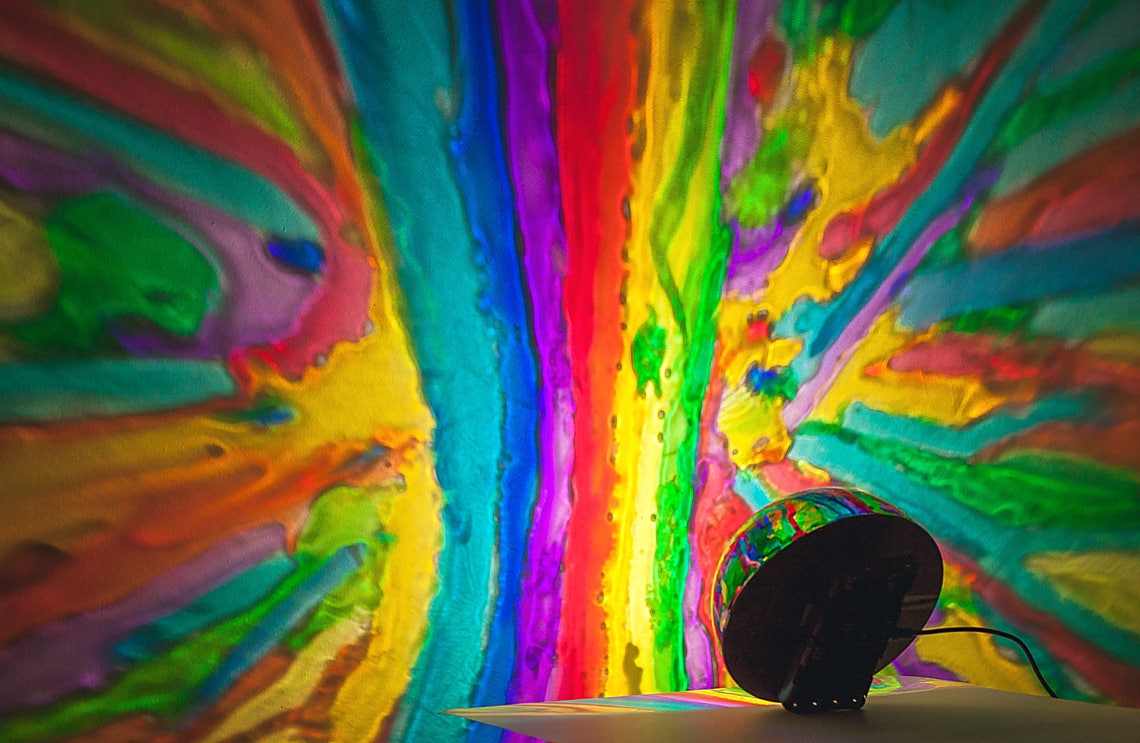 Psychedelic Lamp LED Mood Light Projector Trippy Glass Paint - Etsy