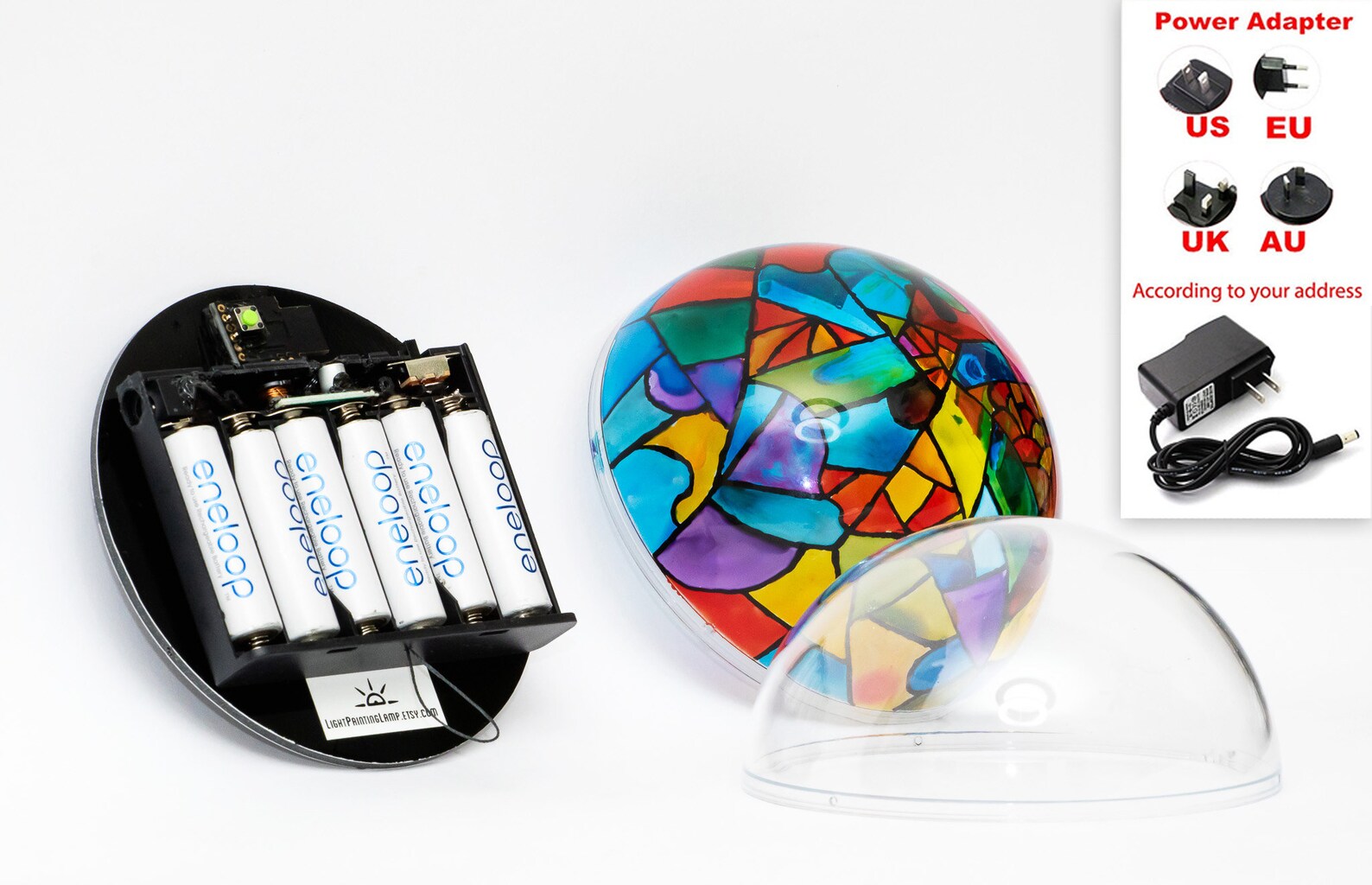 Psychedelic Lamp LED Mood Light Projector Trippy Glass Paint - Etsy