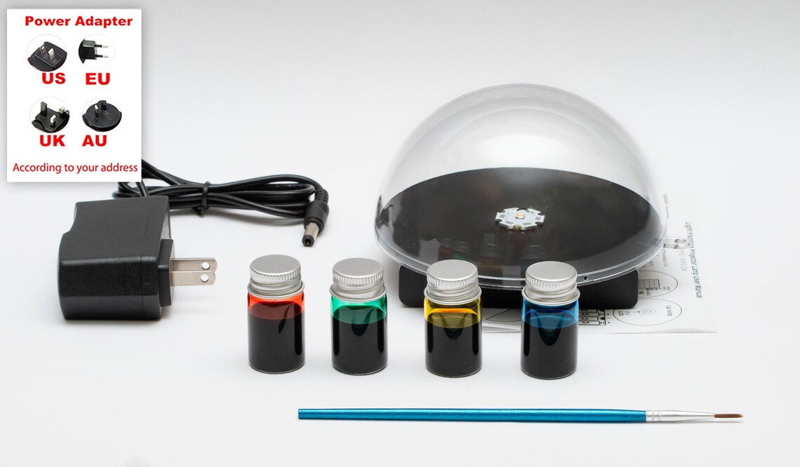 Psychedelic Lamp LED Mood Light Projector Trippy Glass Paint - Etsy