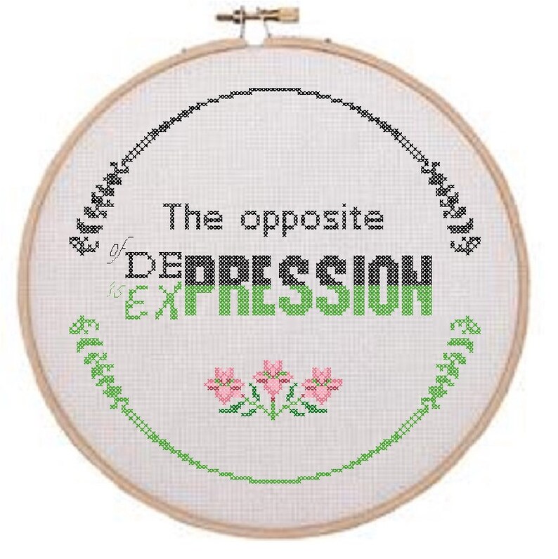 The Opposite of Depression is Expression MyBecomingDesigns | Etsy