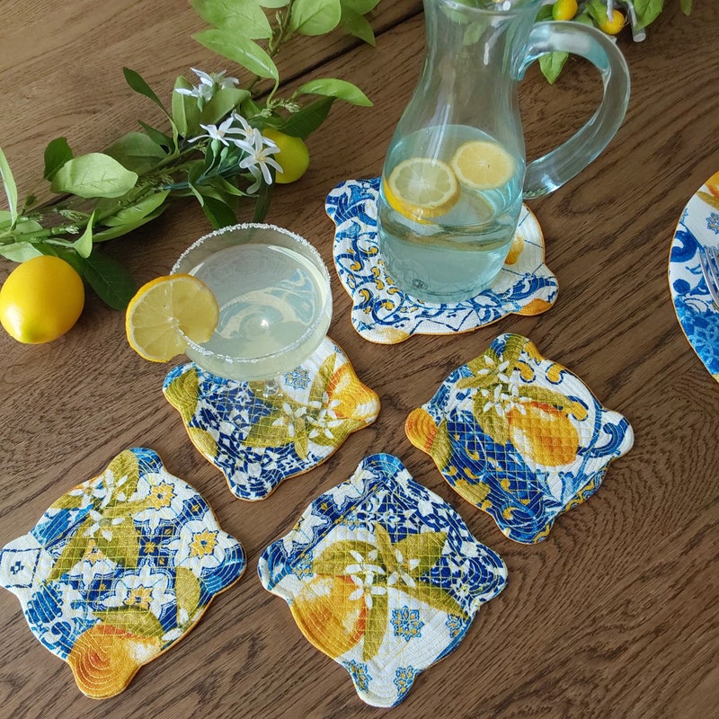 Lemon Coasters - Etsy