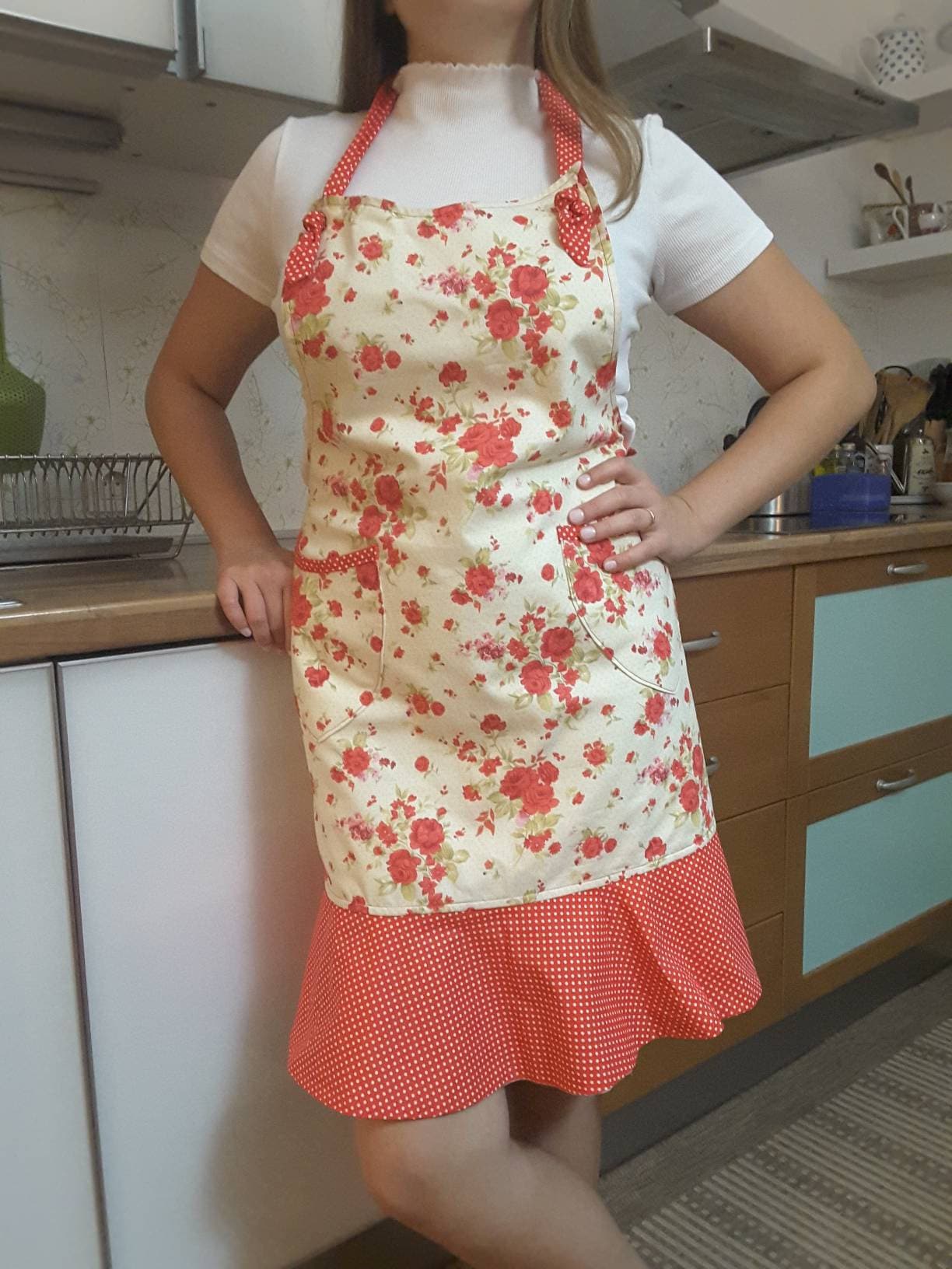 Kitchen & Dining Linens Cottage Kitchen Retro Apron etna.com.pe