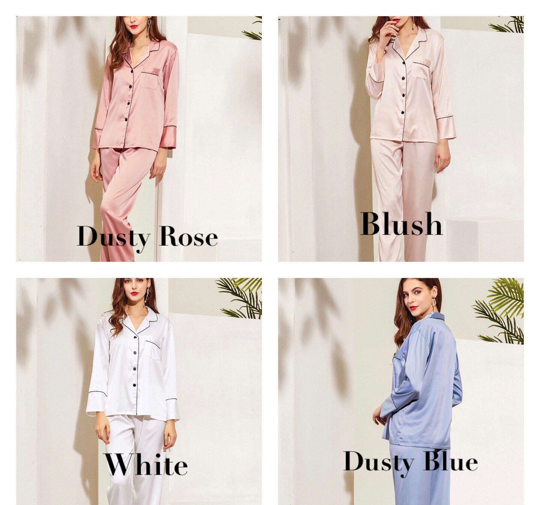 Satin Pyjamas, Rose Gold Pjs, Satin Pyjamas, Personalised Pjs, Bridal ...