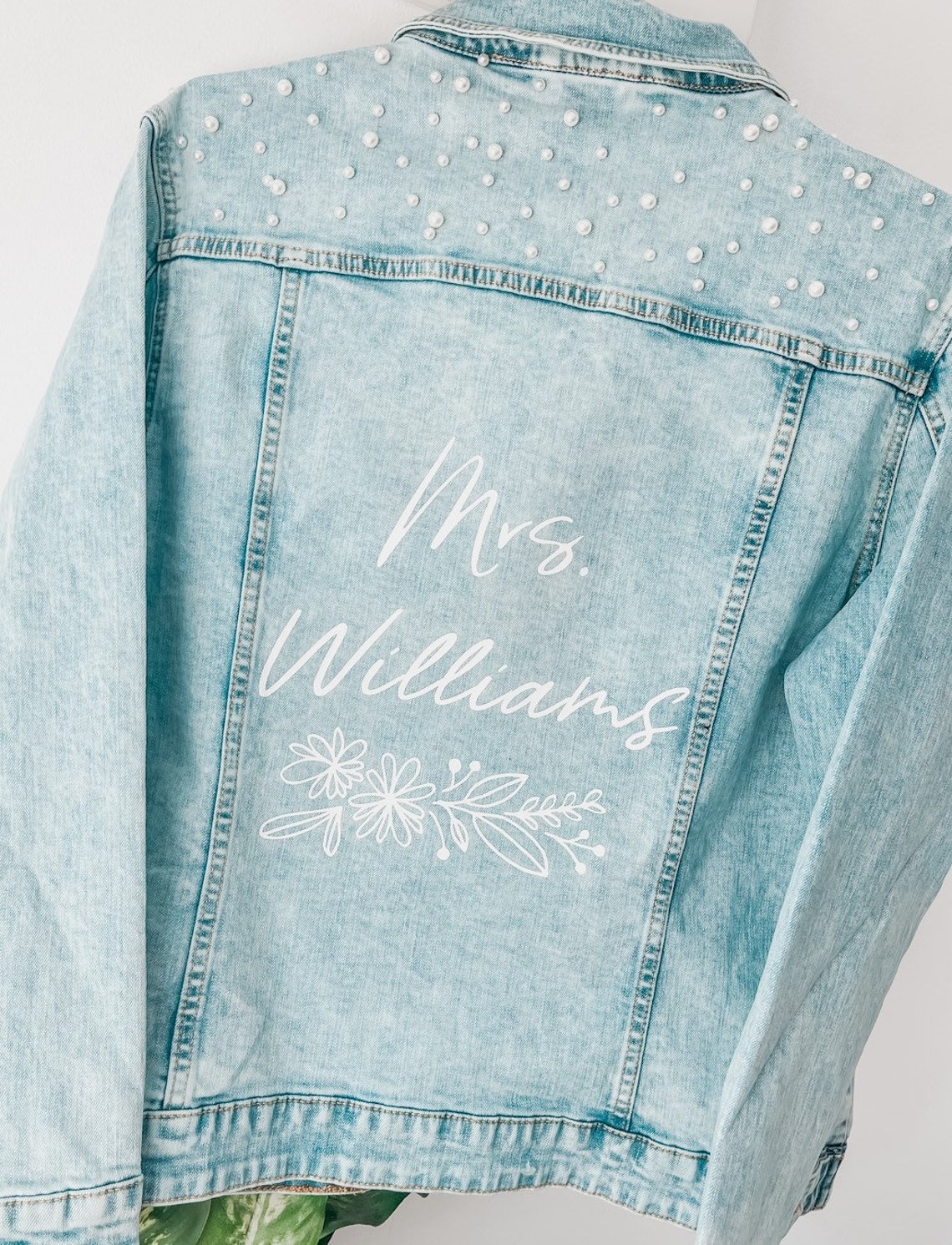Bridal Jacket /denim Jacket / Personalised Jacket / Bride Jacket ...