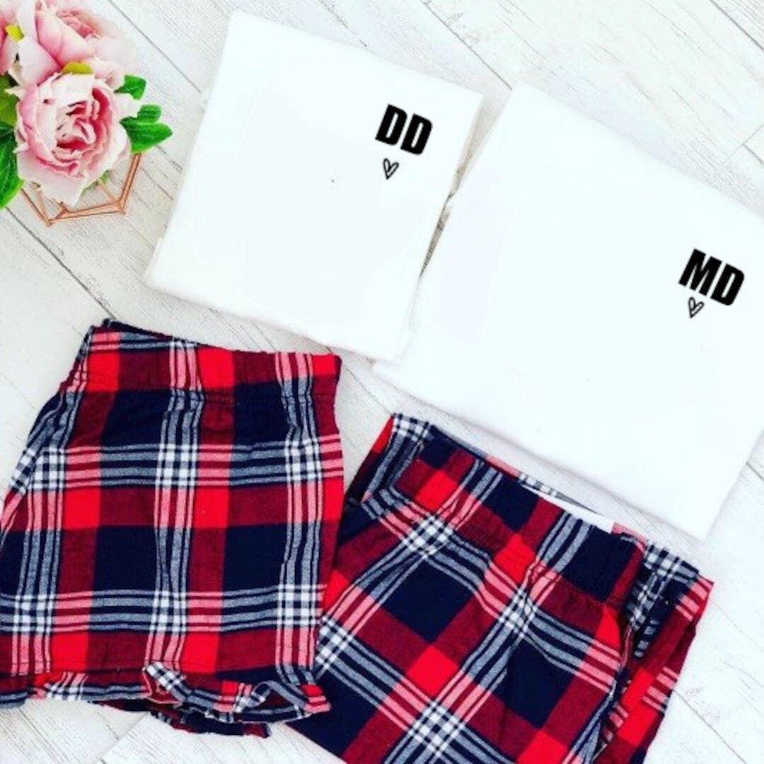 Couples Pyjamas, Personalised Pyjamas, Mr and Mrs Pyjamas, Matching ...