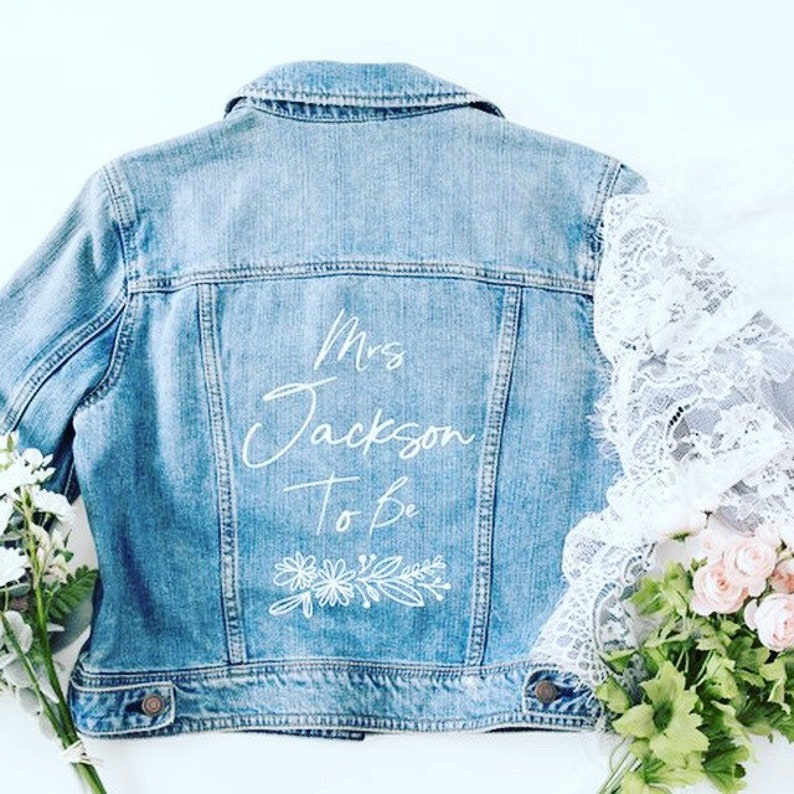 Bridal Jacket /denim Jacket / Personalised Jacket / Bride Jacket ...