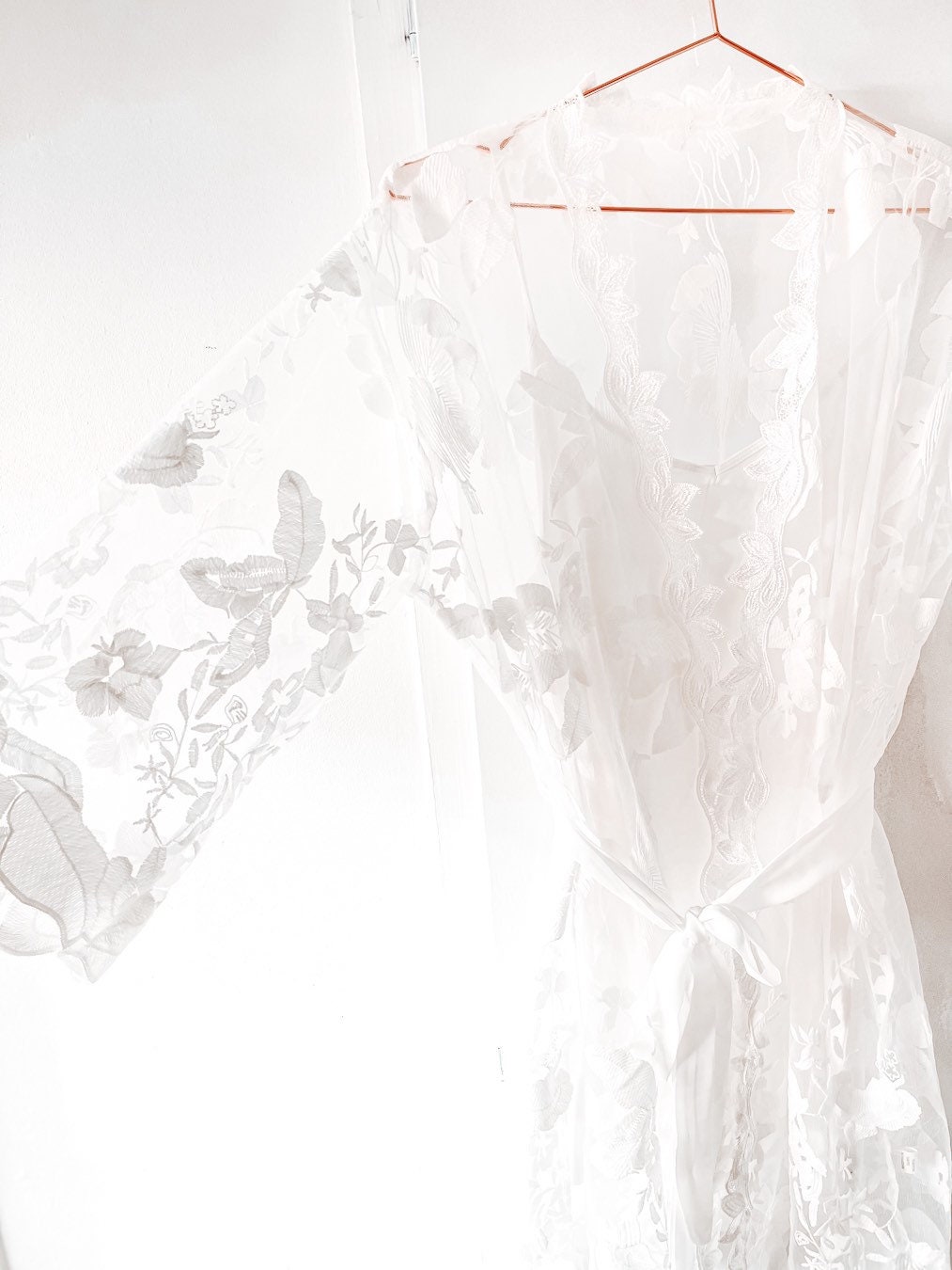 Embroidery Bridal Robe Bridal Gown Nightgown Mother of the | Etsy