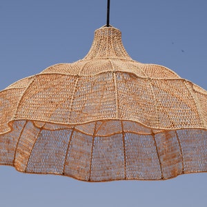 Moroccan Wave Rattan Hanging Lights Handmade Lamp Shade - Etsy UK