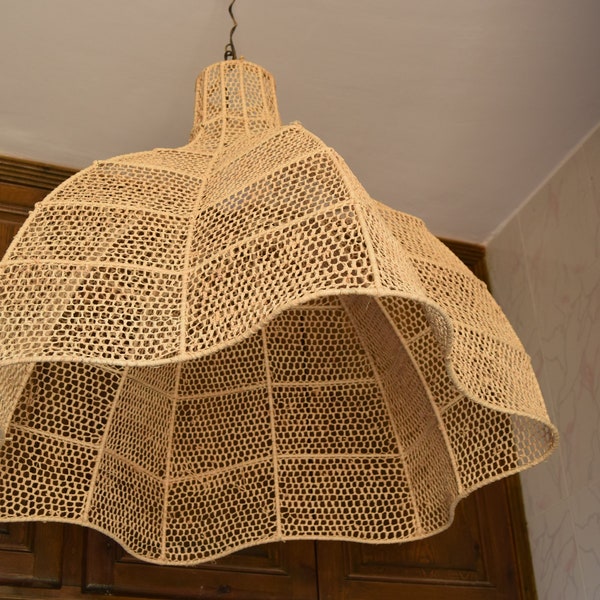 Rattan Chandelier - Etsy