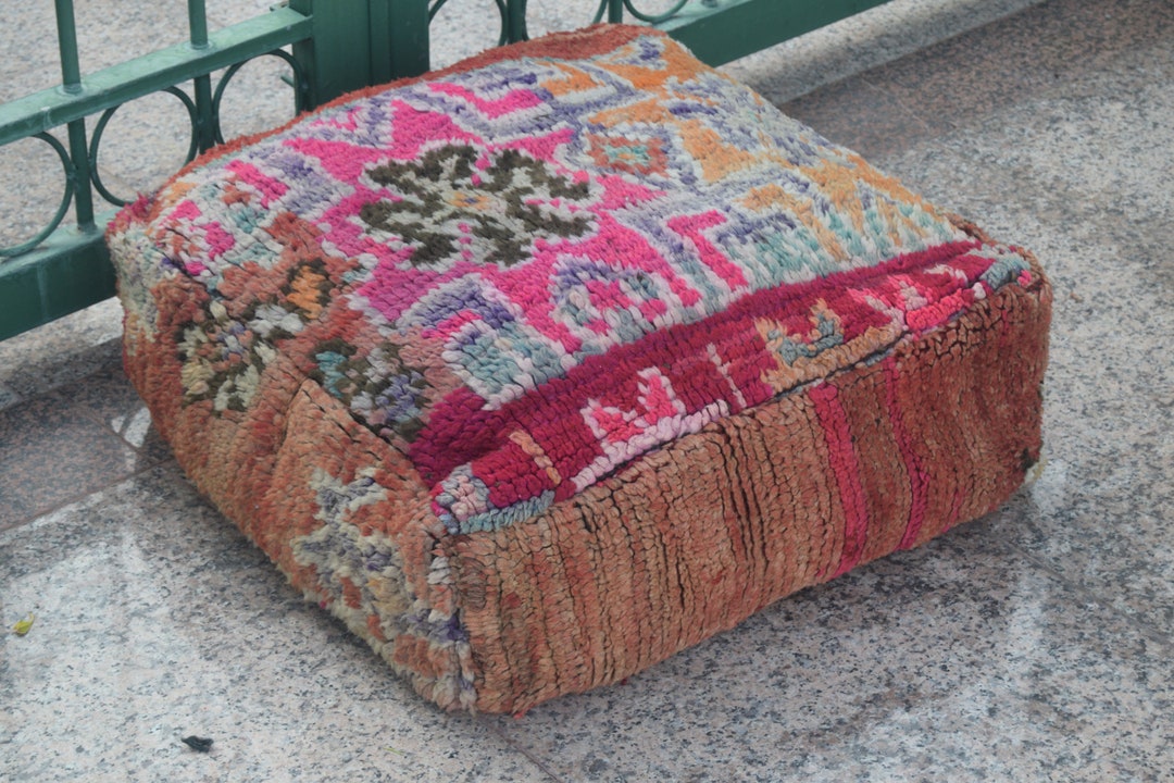 Kilim Pouf-ottoman Pouf-home Decor-coffee Table-moroccan Poufs-handmade ...