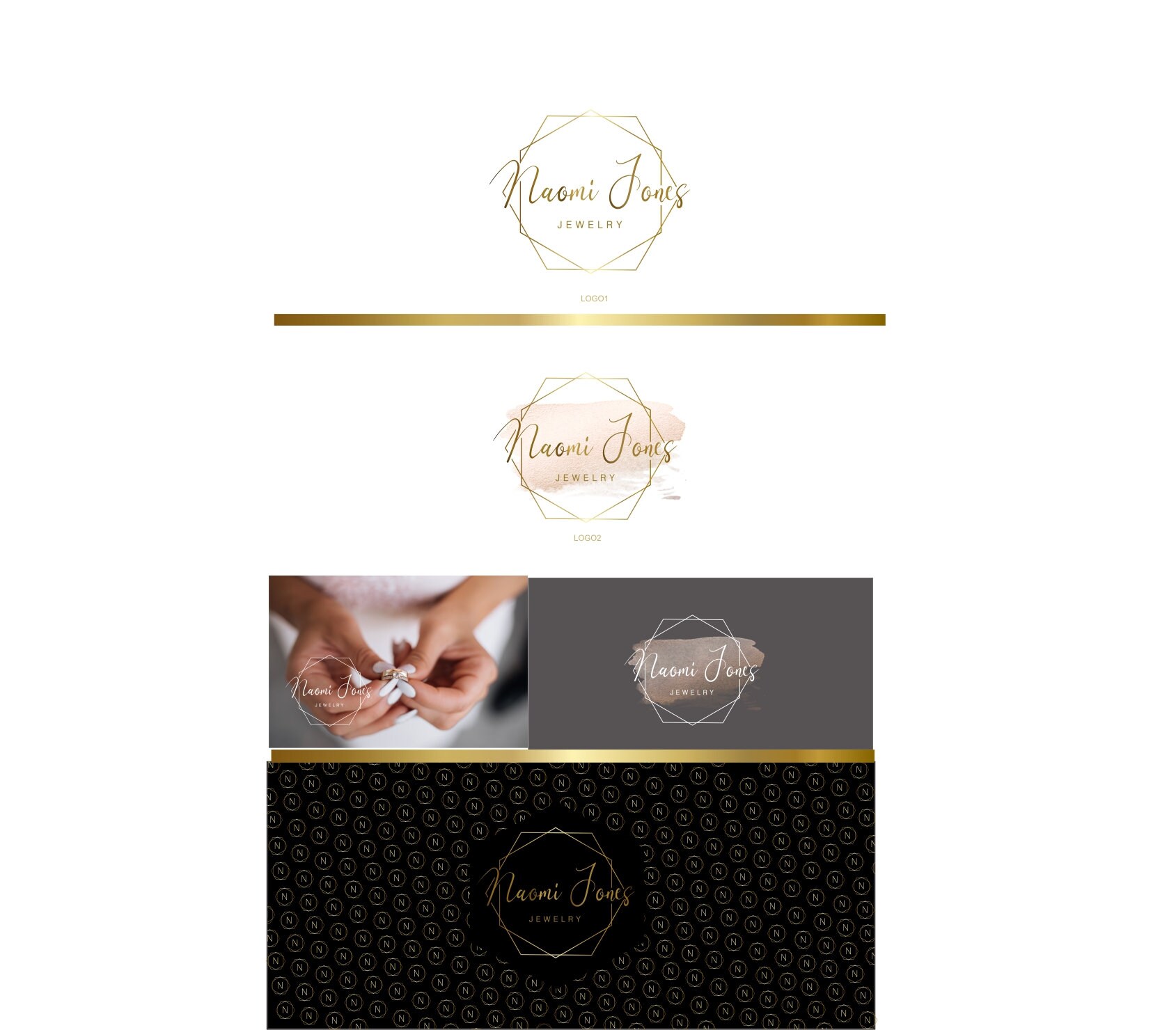 Gold Logo Design Geometric Logo Premade Logo Design Jewelry - Etsy