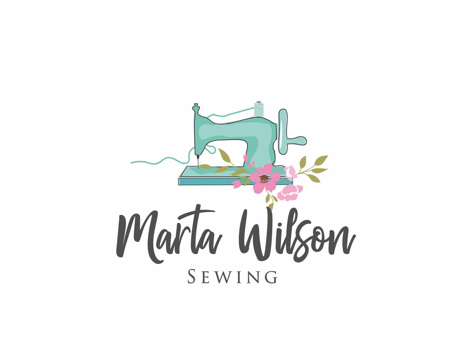 Logotipo de costura logotipo de la máquina de coser logotipo | Etsy