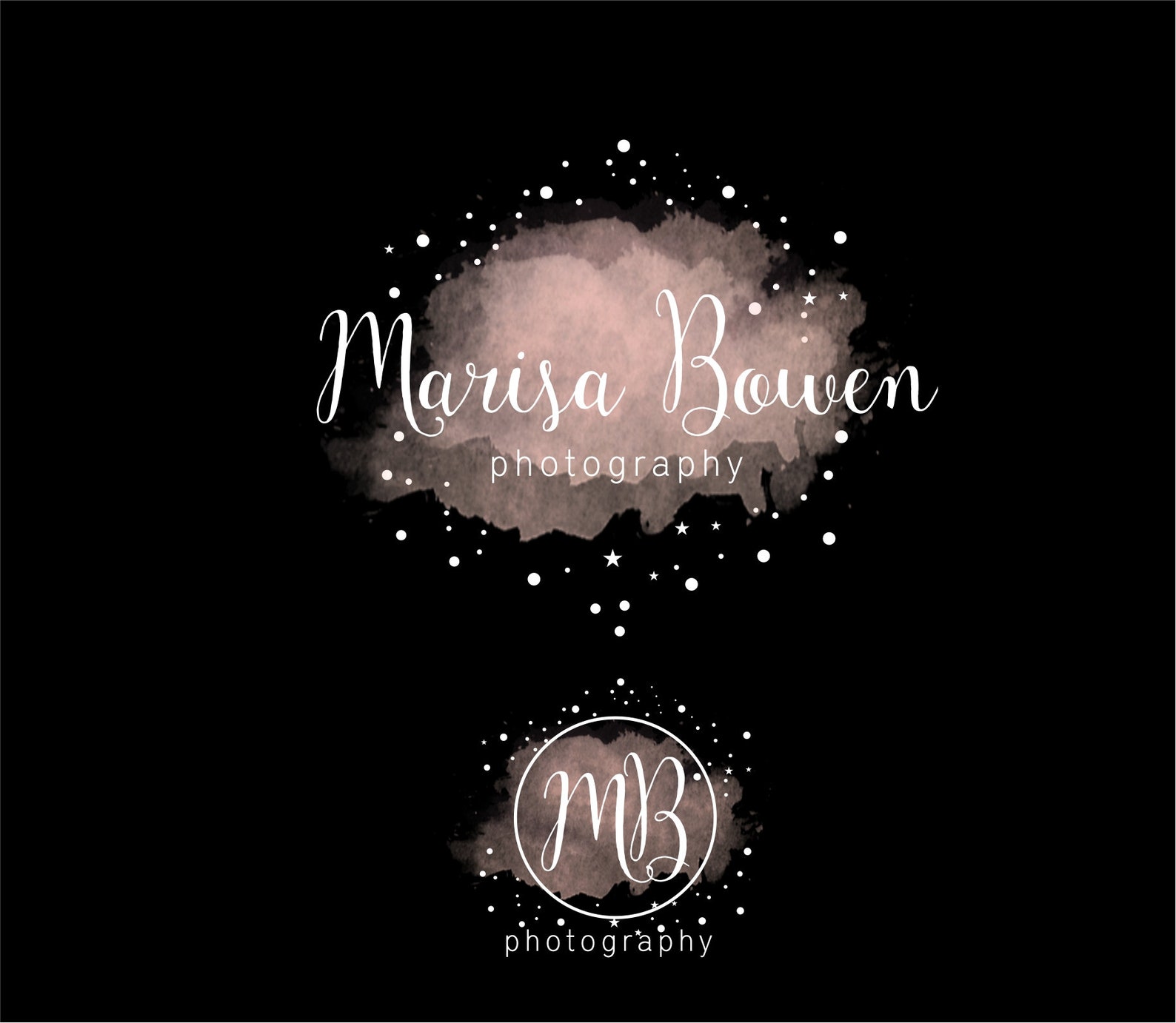 Pink Watercolor Logo Beauty Logo Makeup Logo Watercolor - Etsy