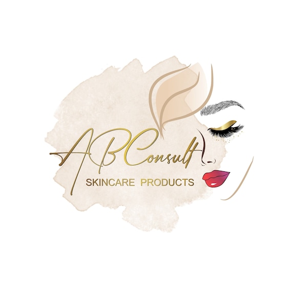 Makeup Face Logo Letter L With Beauty Face Logo Design Royalty Free