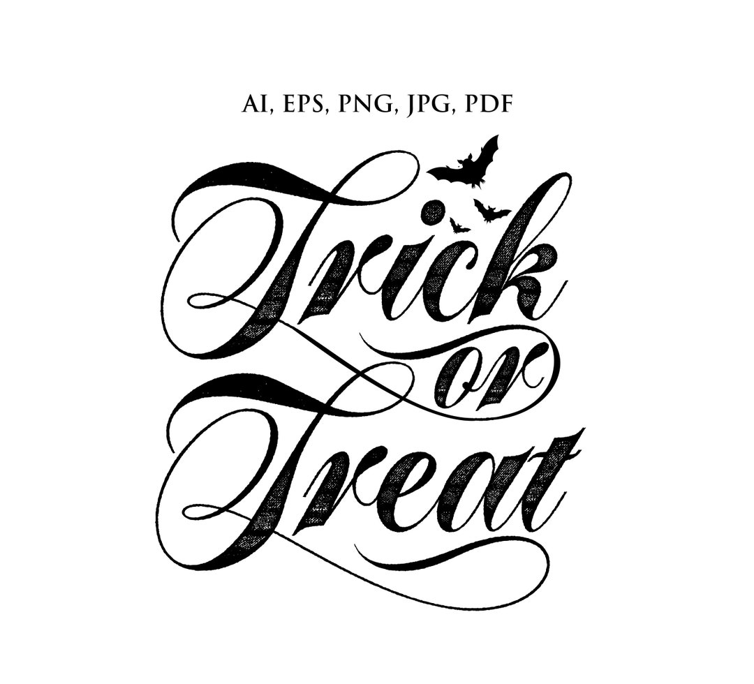 Trick or Treat Clip Art, Clipart for Halloween, Instant Download, Trick ...