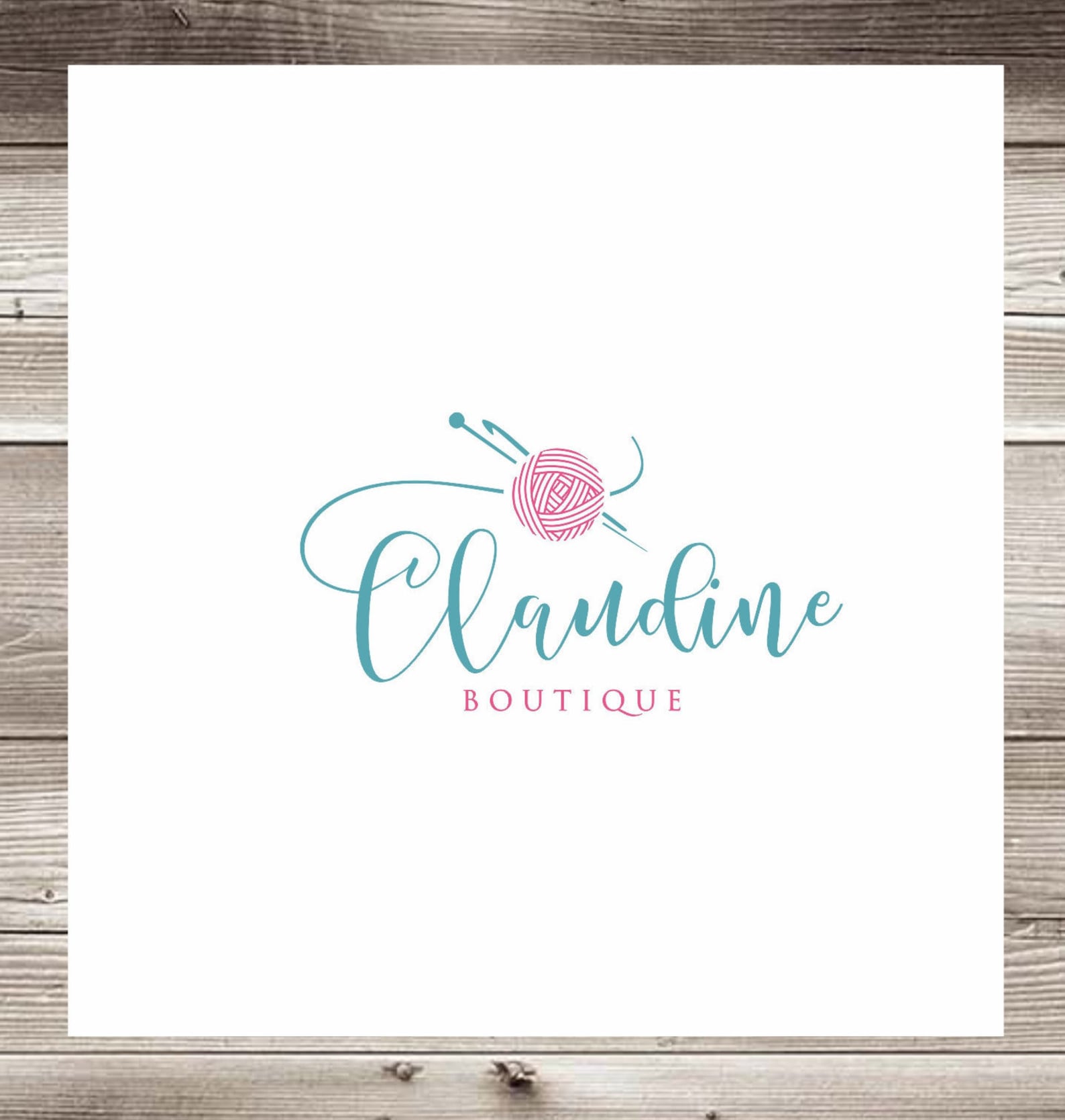 Crochet Logo, Knitting Logo, Hand Drawn Logo, Crafting Logo, Custom ...