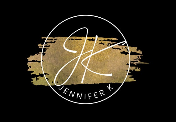 Paper & Party Supplies Gold Logo Watercolor Logo Initials logo ...