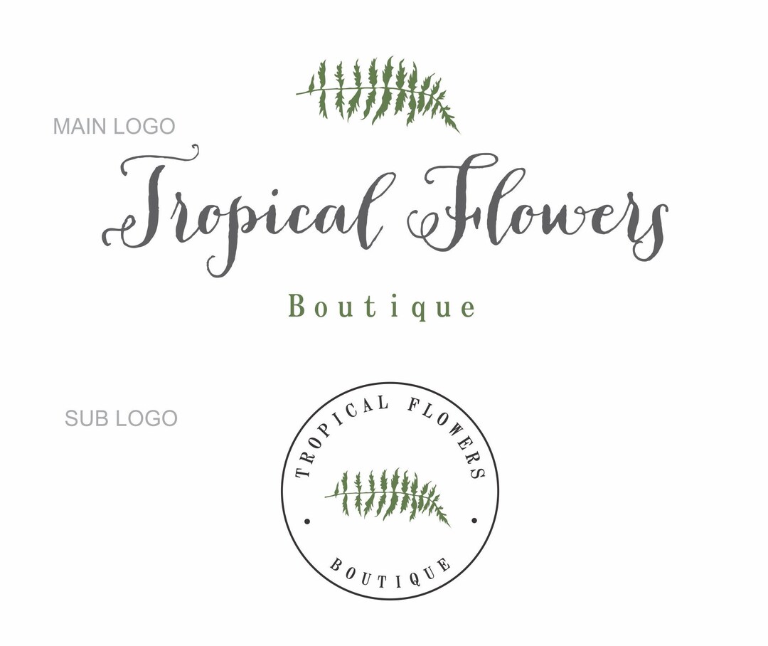 Fern Logo Design, Botanical Logo, Premade Logo Design, Floral Logo ...
