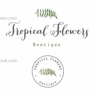 Fern Logo Design, Botanical Logo, Premade Logo Design, Floral Logo ...