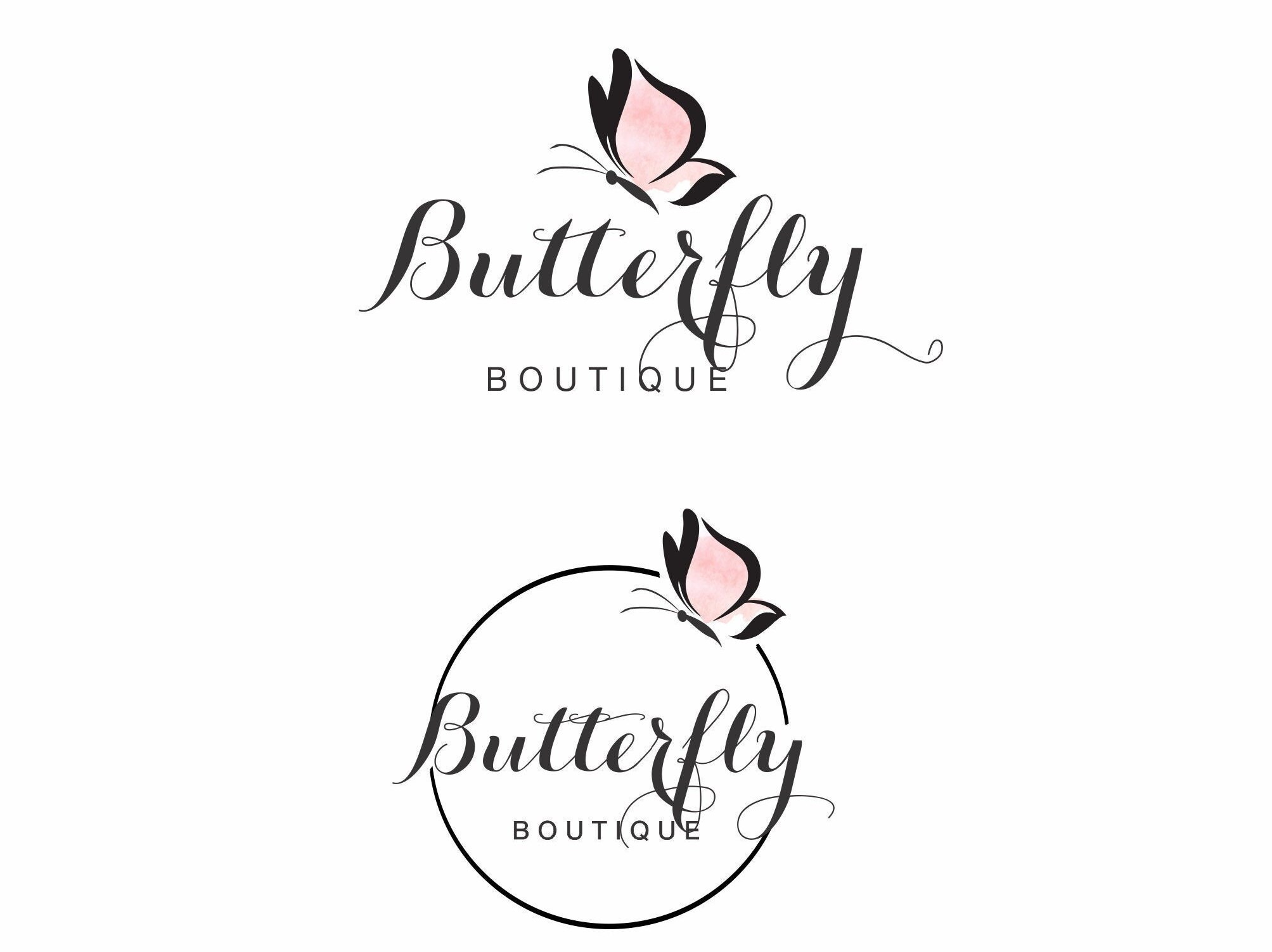 Premade Logo Design Butterfly Logo Photography Logo Blog | Etsy