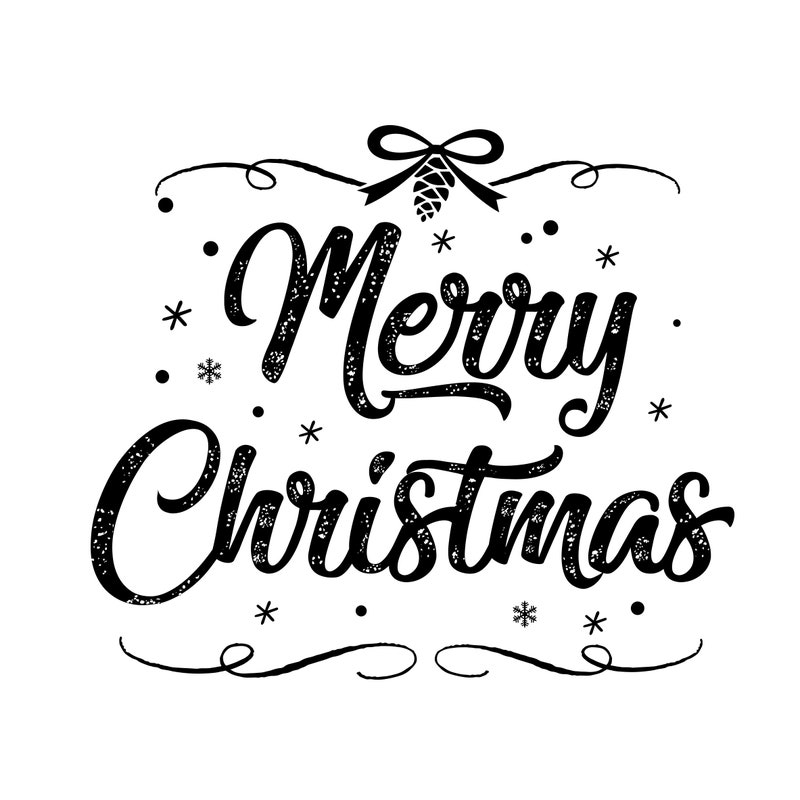 Merry Christmas Text - Etsy