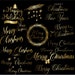 Overlay Christmas Text, Digital Gold Christmas PNG, Christmas Clip Art ...