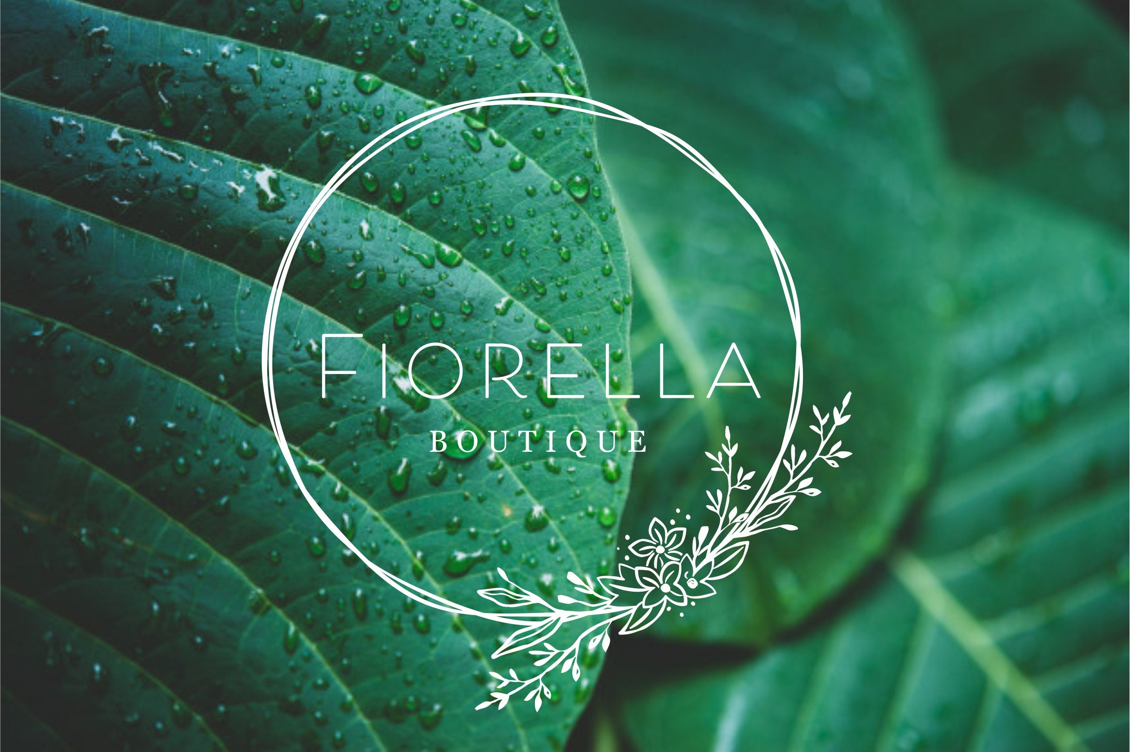 Floral Logo, Wreath Logo, Custom Logo, Boutique Logo ,event Logo, Blog ...