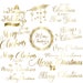 Overlay Christmas Text, Digital Gold Christmas PNG, Christmas Clip Art ...
