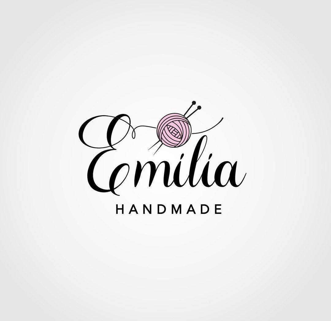 Handmade Logo Design, Crochet and Knitted Products, Small Business Logo ...